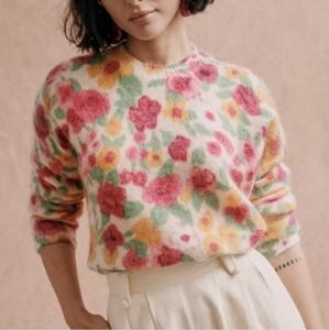 Sezane | Sweaters | Sezane Lila Sweater Floral Small | Poshmark